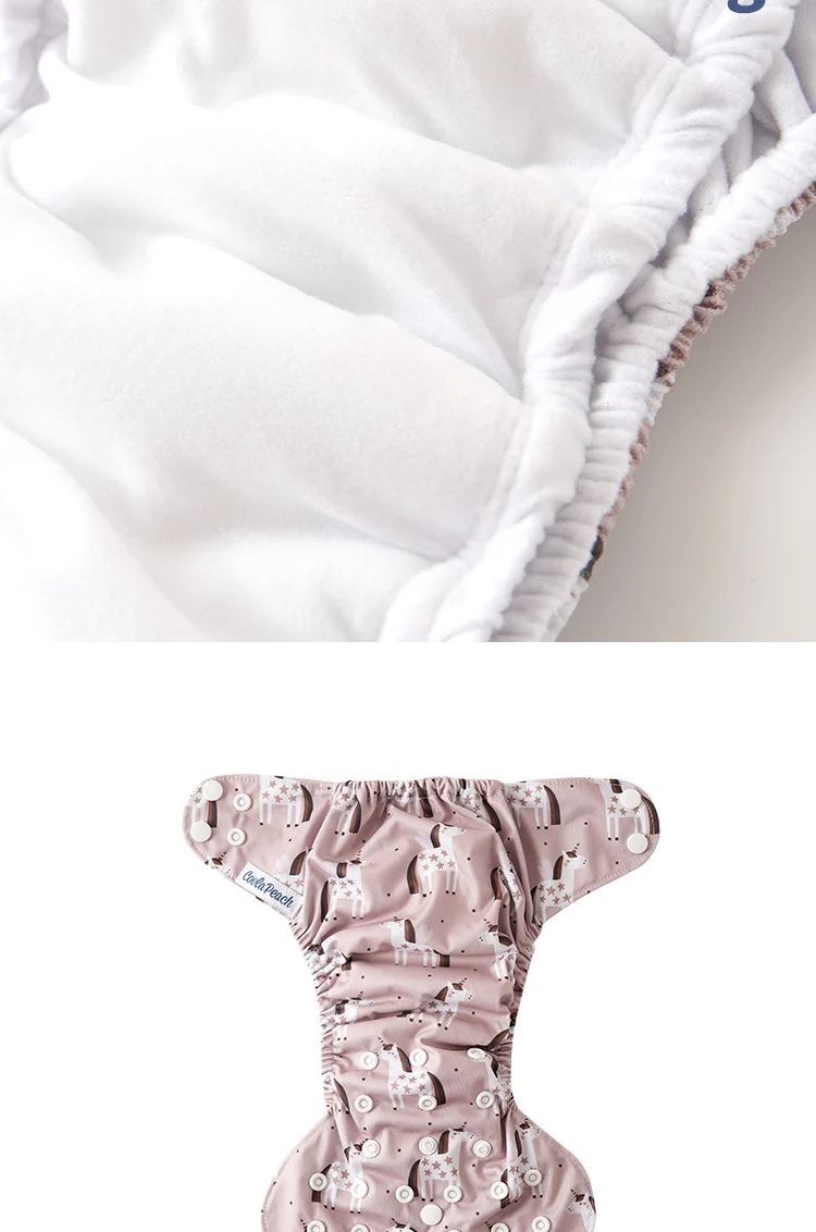 Coola Peach 2pcs/set Washable Baby Pocket Cloth Diapers Sewing Insert ...