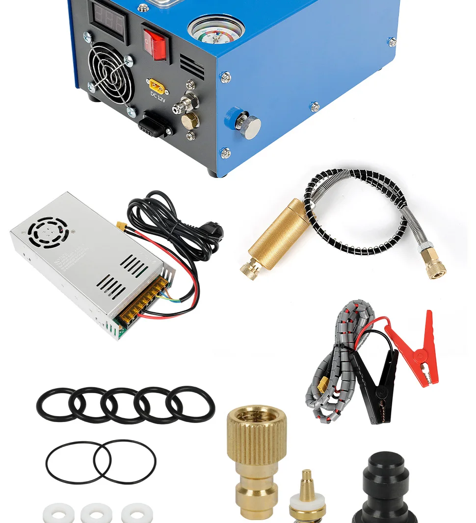 Portable PCP Compressor 4500psi - 12V & 110V/220V Electric Air Pump for ...