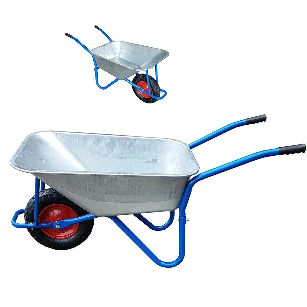Silver Heavy Construction Garden Galvanized Pallet Wheelbarrow - Buy ...