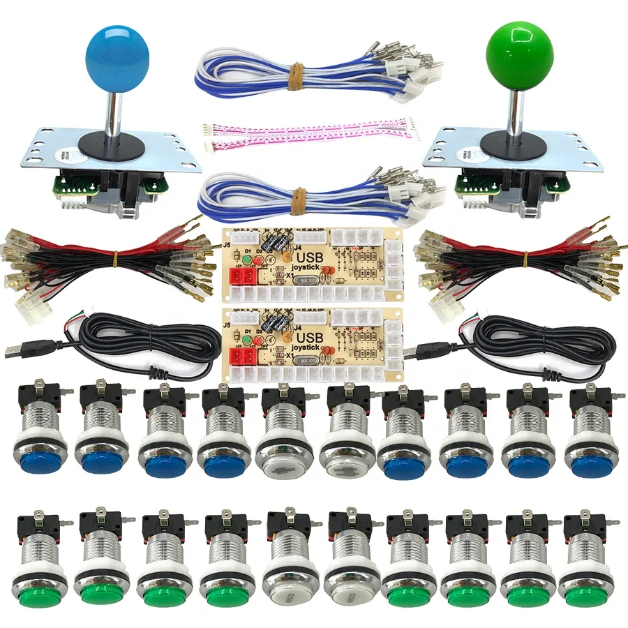 Sanwa 5pin Joystick Led Button Arcade Game Diy Parts Kit Zero Delay Usb Encoder - Buy Arcade ...