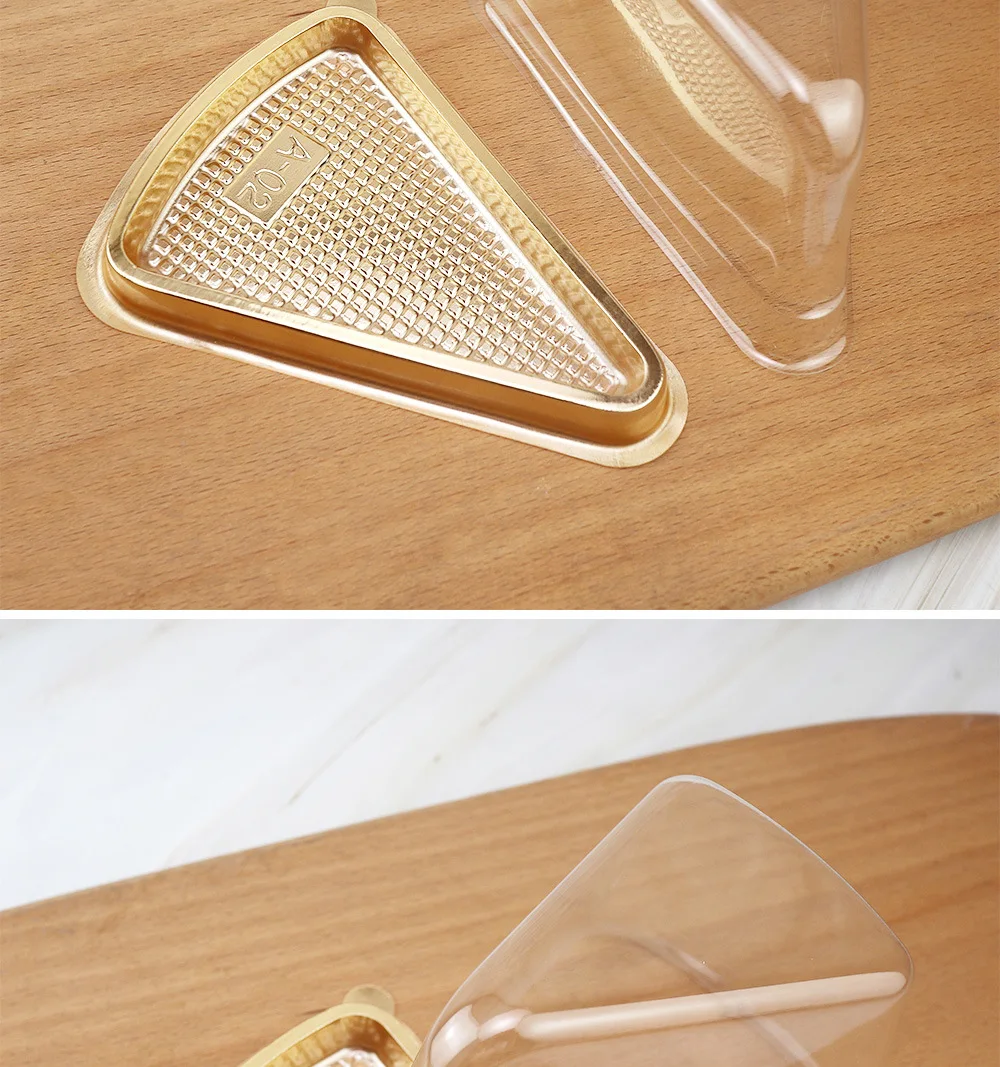 Food Packaging Sandwich Bakery Cake Slice Containers Clear Plastic ...