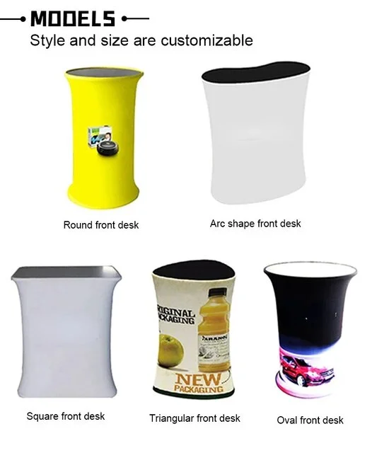 Exhibition Booth Portable Promotion Counter Table Pp Desk Plastic Table ...