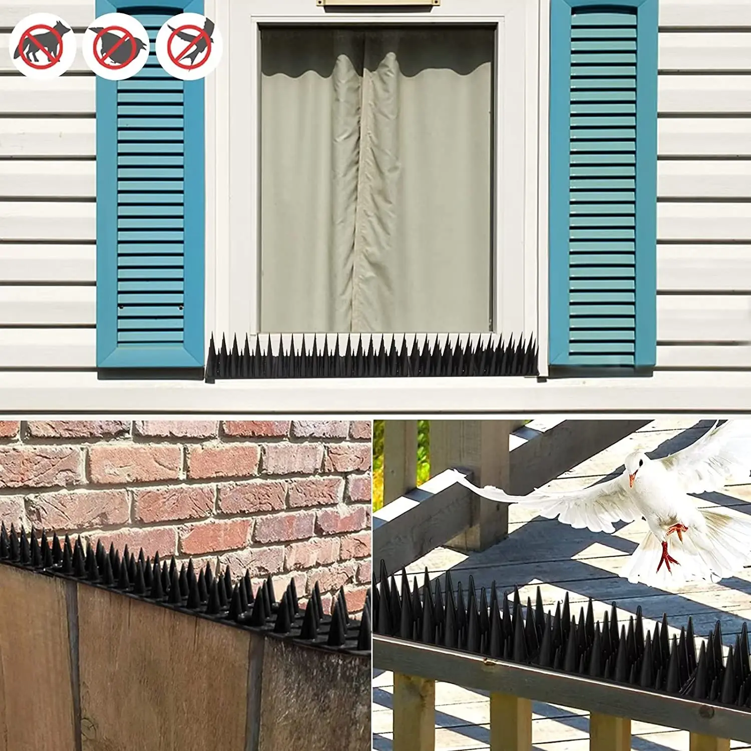 Plastic Bird Spikes Horn Size Anti-cat Thorn Drive Birds Magic (no Harm ...