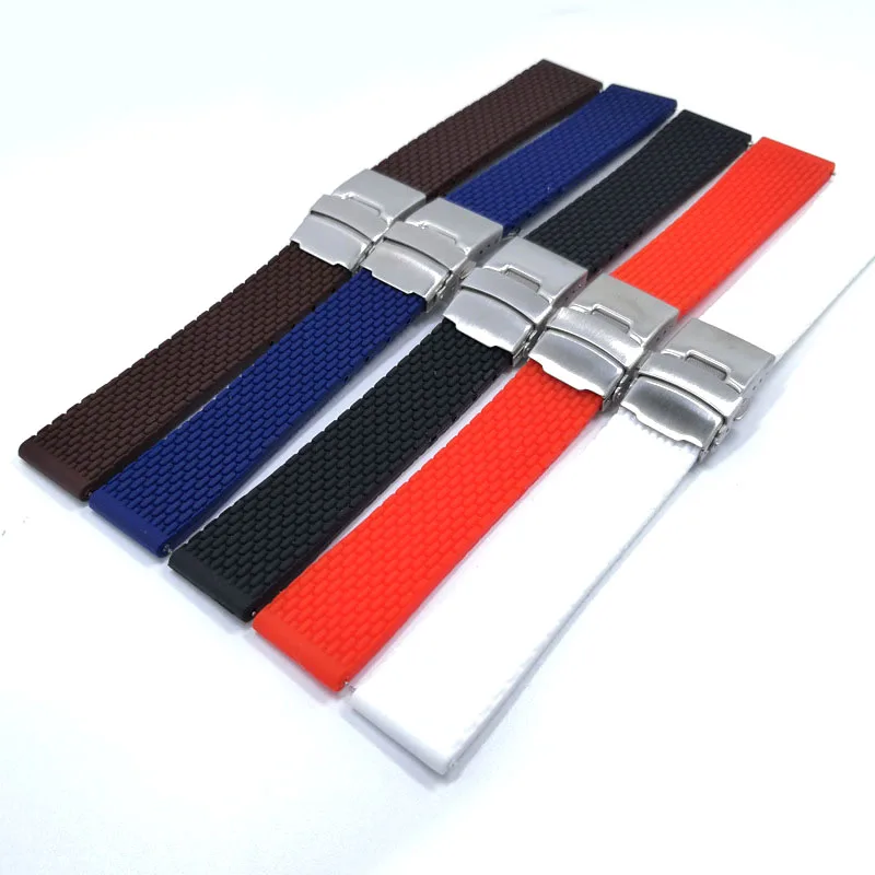 Yunse Premium Rubber Watch Straps With Butterfly Clasp,304l Stainless ...