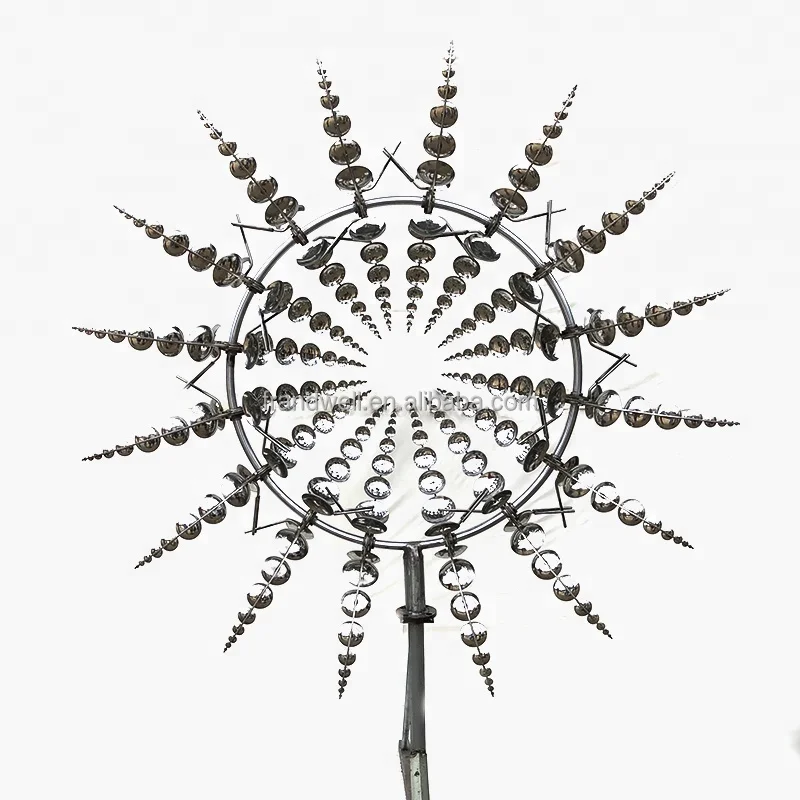 Large Kinetic Sculpture Metal Windmill Stainless Steel Kinetic Wind ...