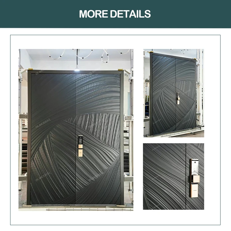 Residential Armored Modern Design Exterior Security Metal Door ...