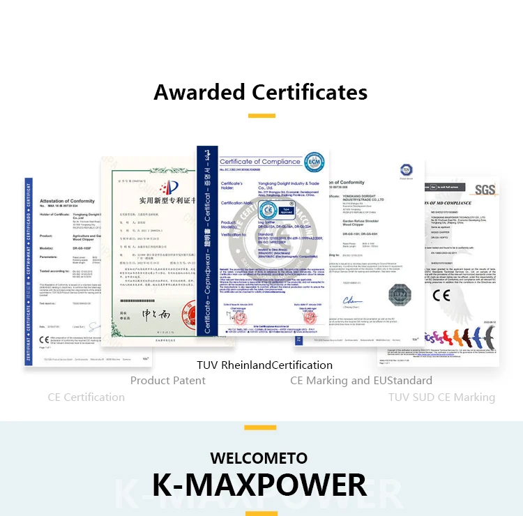 High Performance Wood Crusher - 7HP Petrol Powered Chipper