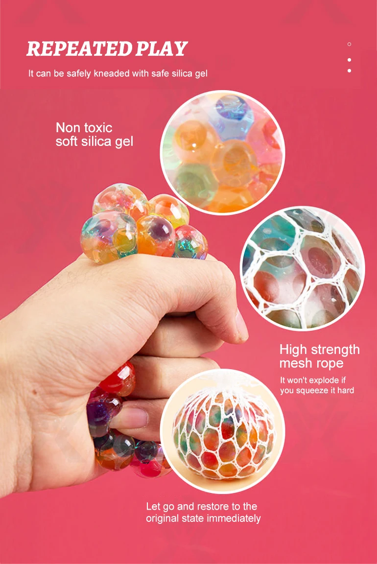 Chengji Fidget Toys Preschool Sensory Relieve Stress Rainbow Soft ...