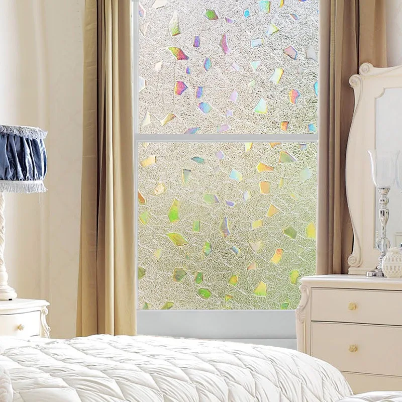 pvc laser window film static frosted film for home Removable Privacy ...