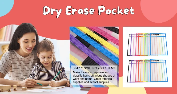 Portable Erasable A4 Pet/pvc Dry Erase Pocket Reusable Plastic Dry ...