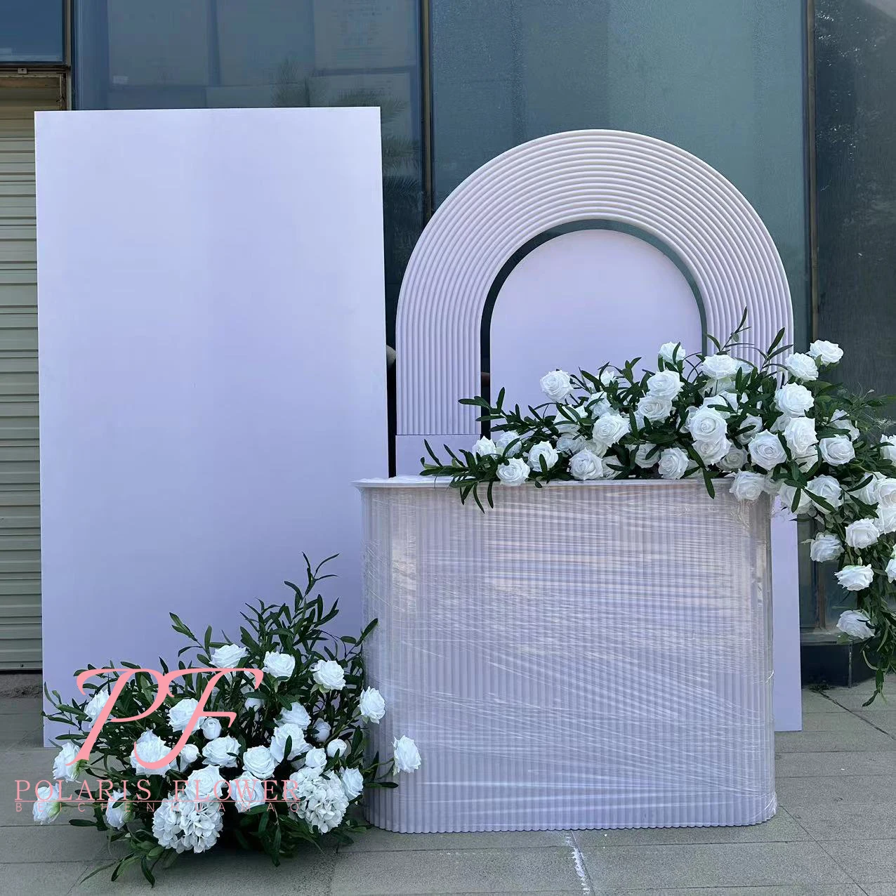 Wedding Event Display - Acrylic PVC Backdrop Stand Arch