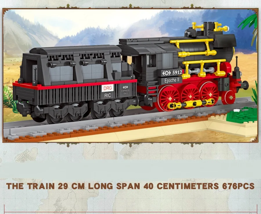 JS59001-20 Train Series TH10 GWP Steam Locomotive Car Assembly