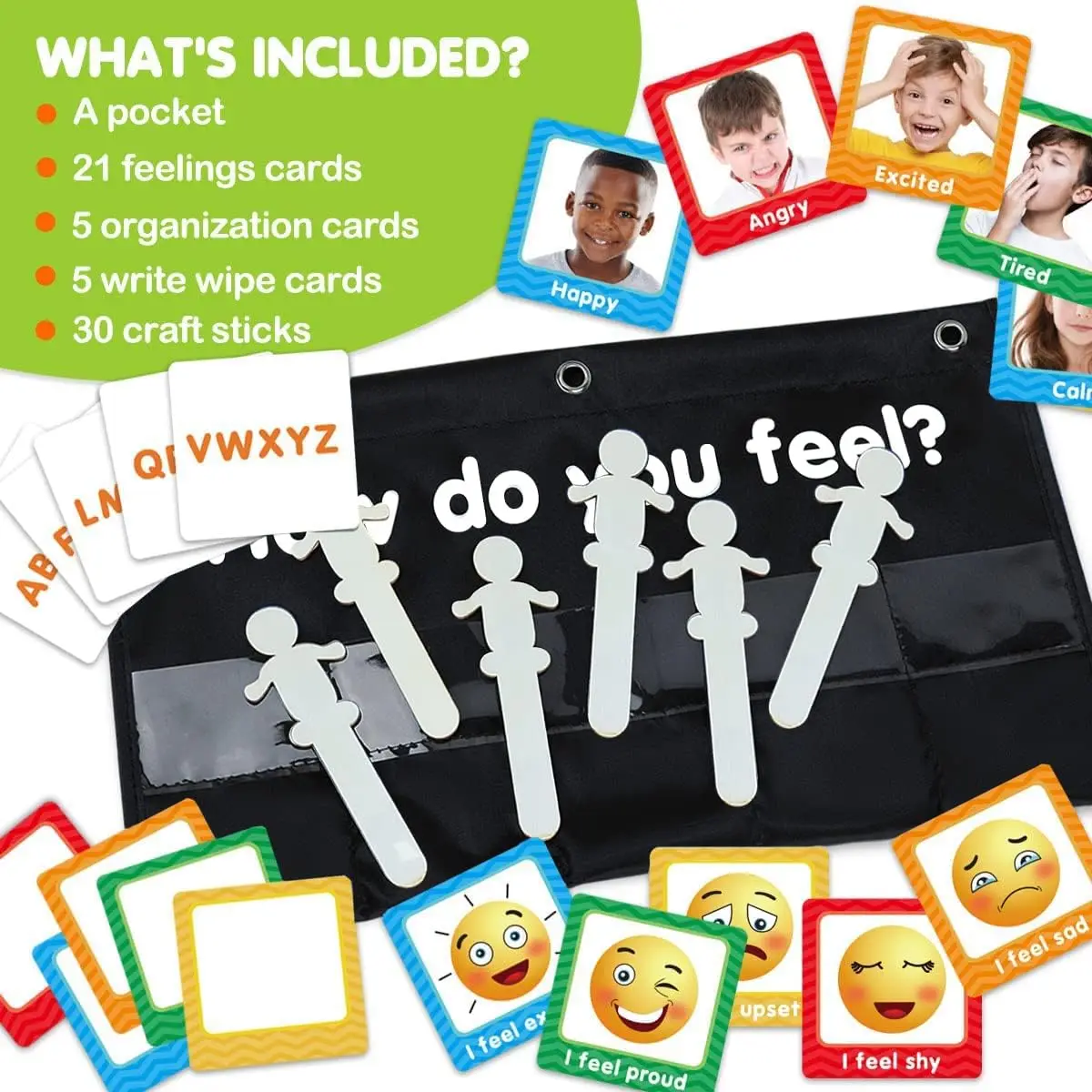 Social Emotional Learning Pocket Chart Emotions and Feelings Pocket ...