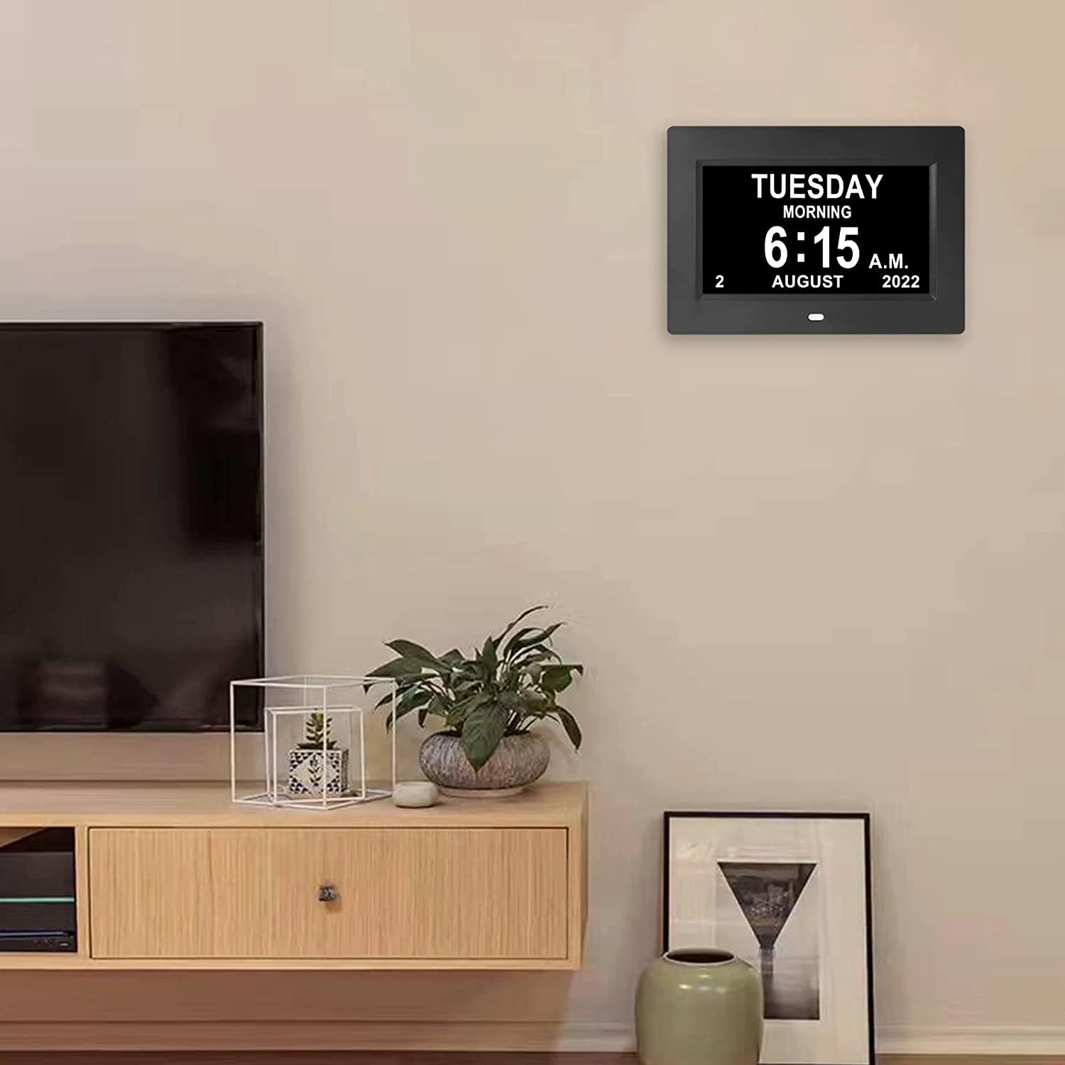 Extra Large Calendar Clocks With Week Date Time 12 Alarms Day Clock 10 ...