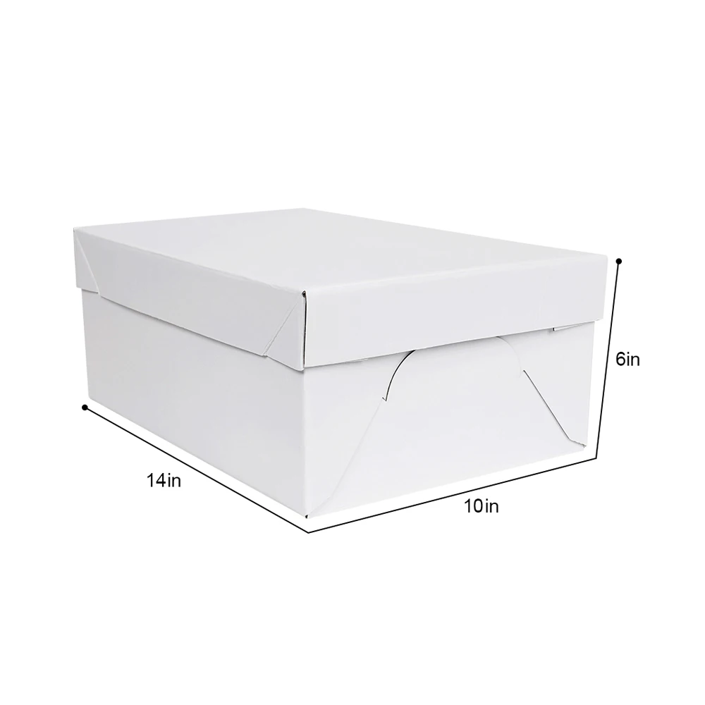 Custom 12 Inch Cake Boxes with Window - White Cardboard
