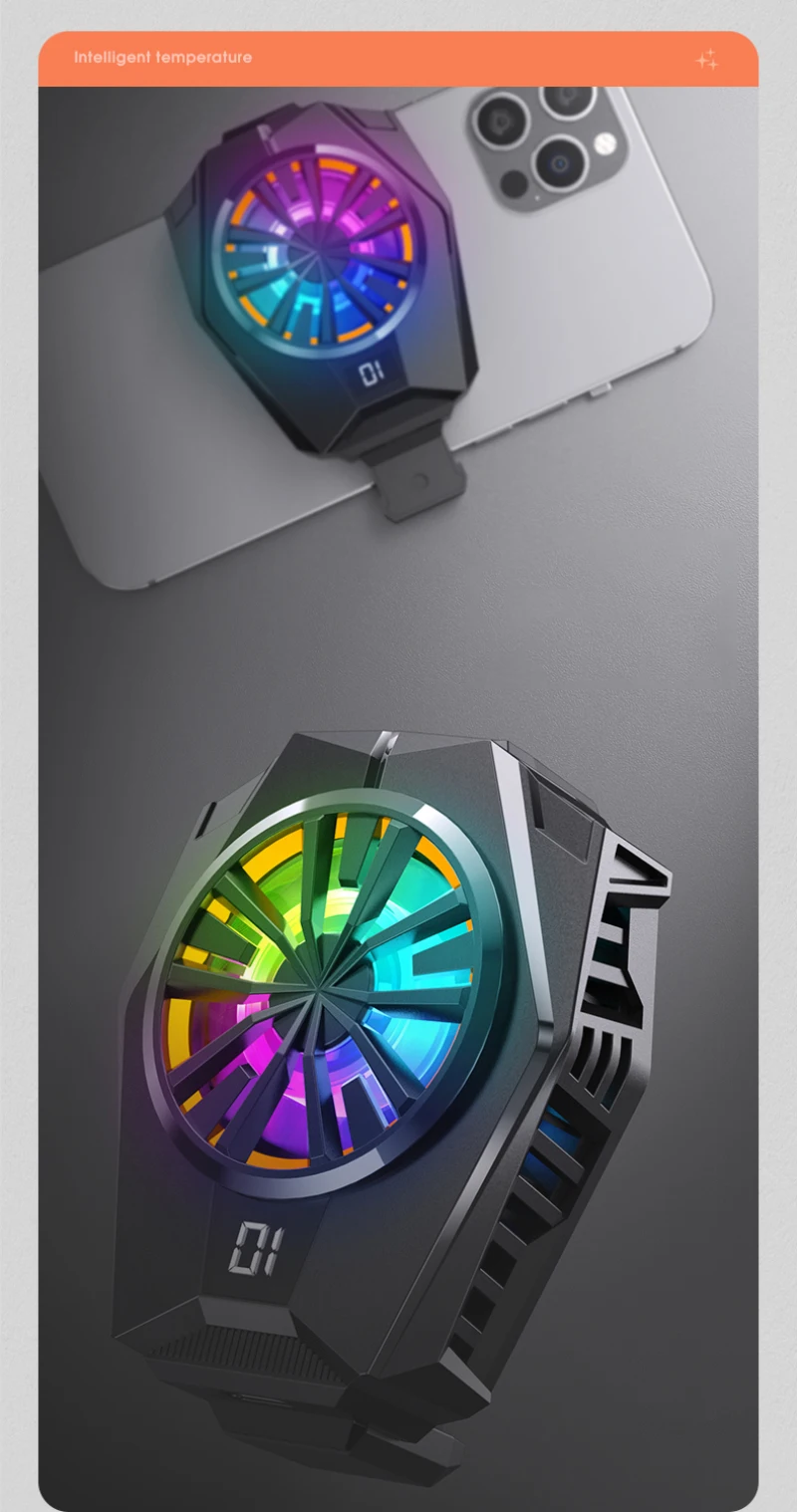 L05 Portable Mobile Phone Cooler External Cell Phone Radiator Game ...