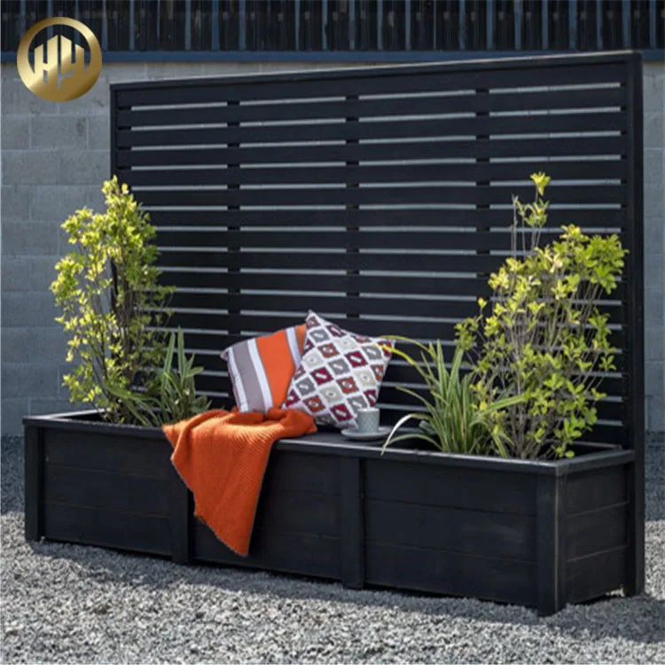 Custom Laser Cut Outdoor Aluminum Milan Grass Planter Fence