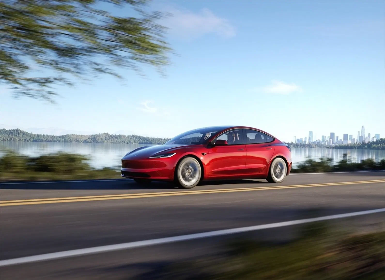 2023 Tes-La New Energy Vehicles 675km EV Car Four Doors and Five Seats ...