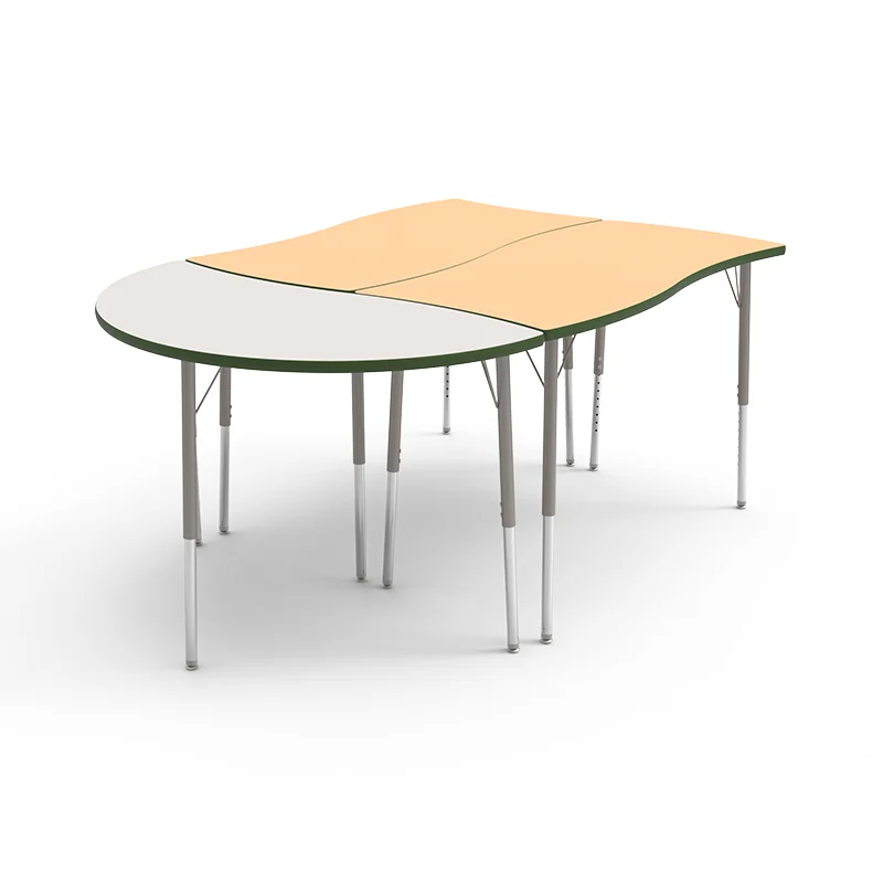 Height Adjustable Half Round Table School Study Writing Table Activity ...