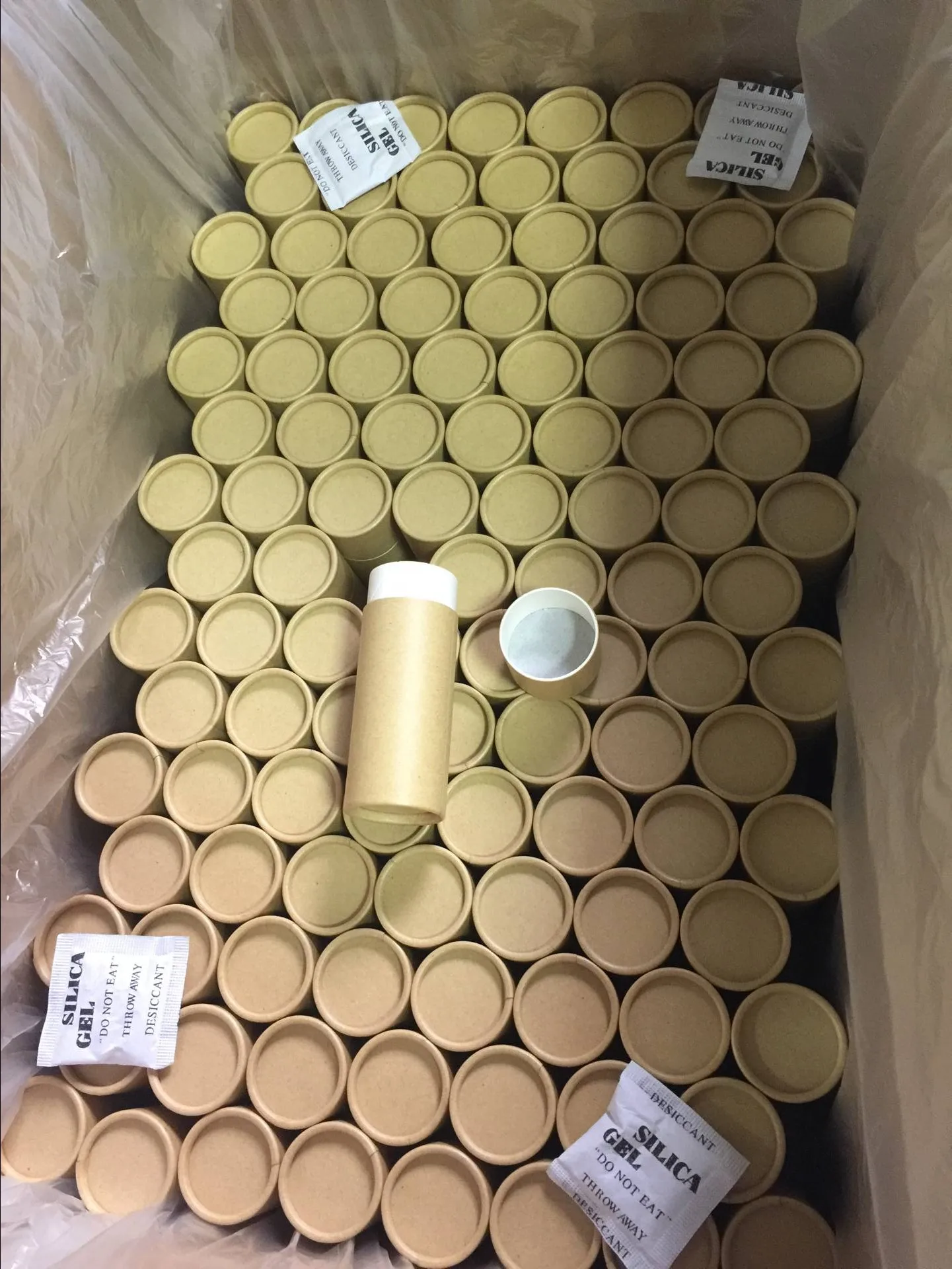 Custom Printed Round Cardboard Containers For Powders Packaging Food ...