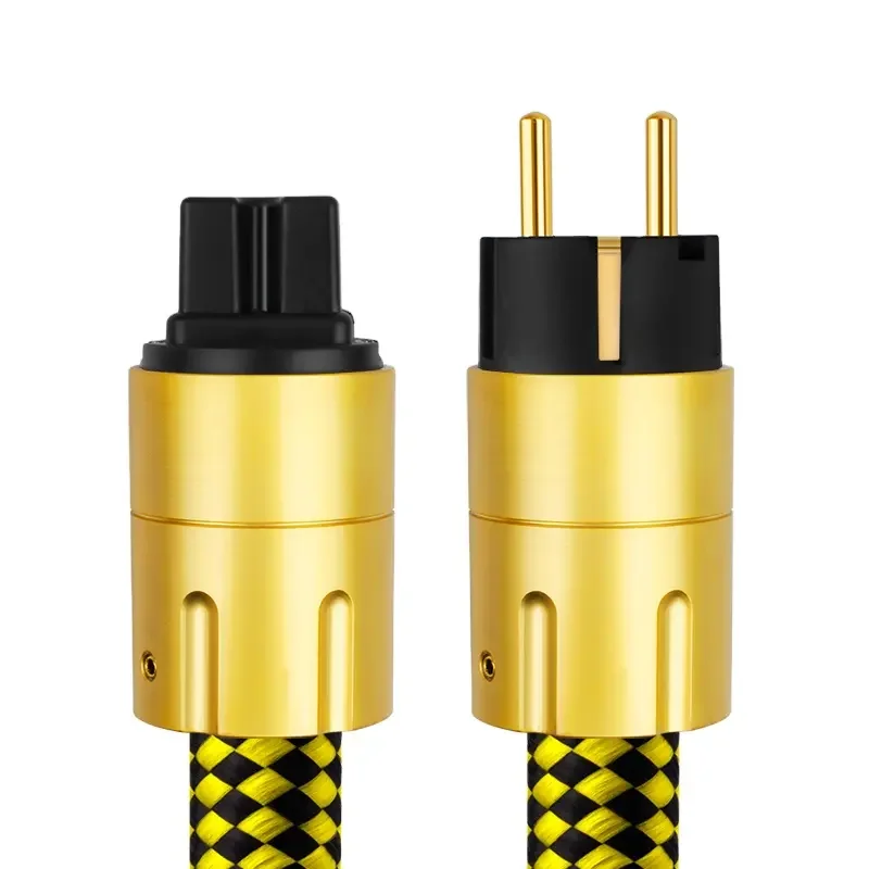 YYTCG T3 Power Cable - High Purity OCC, Gold Plated EU Plug
