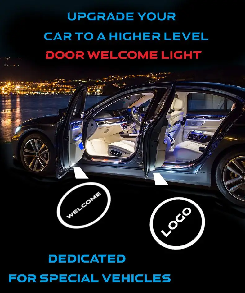 Auto Led Door Light Welcome Light Courtesy Shadow Car Door Led Car Logo ...