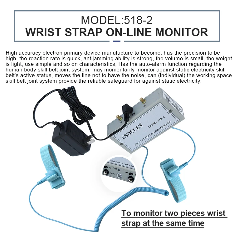 Antistatic Wrist Strap Tester Esd Wrist Strap Online Monitor With Two ...