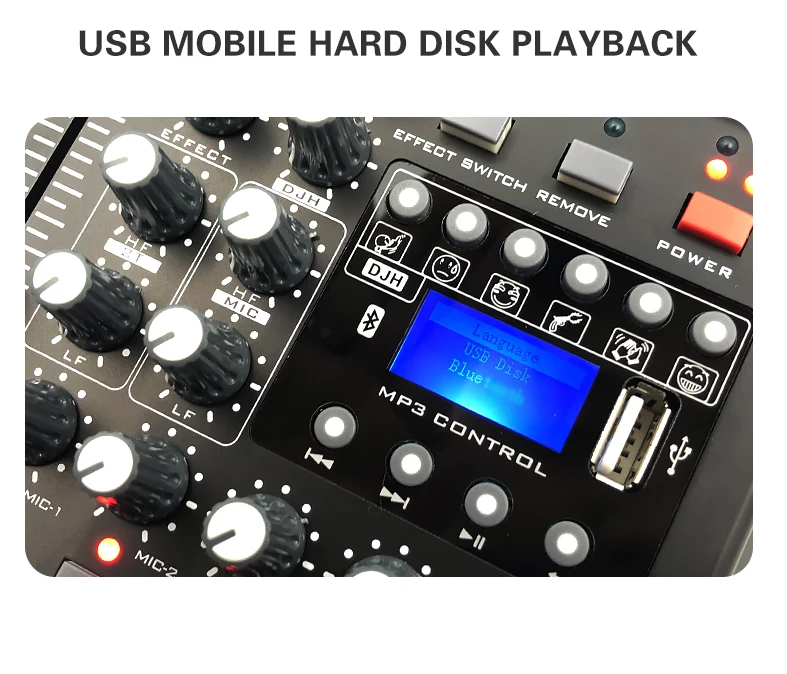 M8 New Deign Audio Mixer Sound Board Console 8 Channel With Sound Card ...