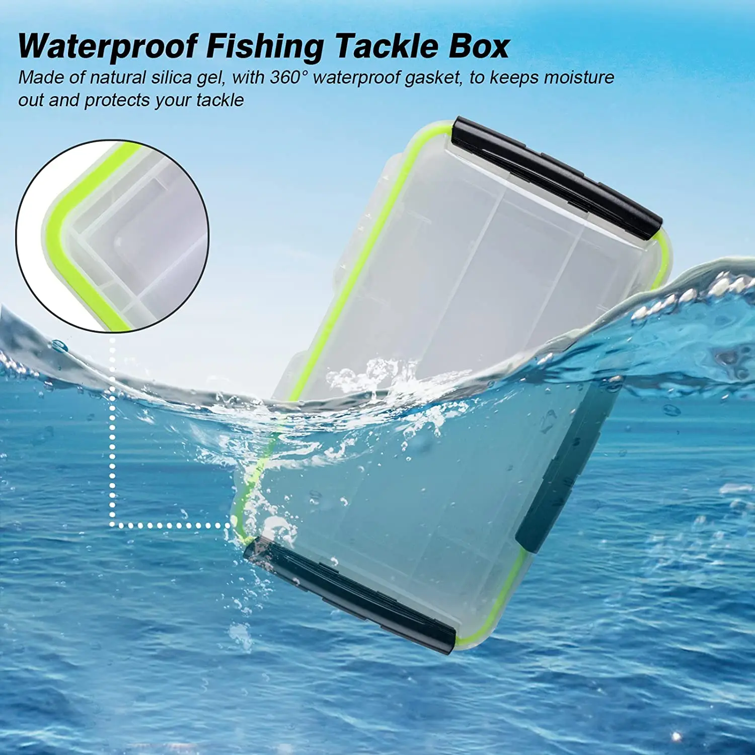 Waterproof Tackle Box Floating Airtight Stowaway Lure Box With ...