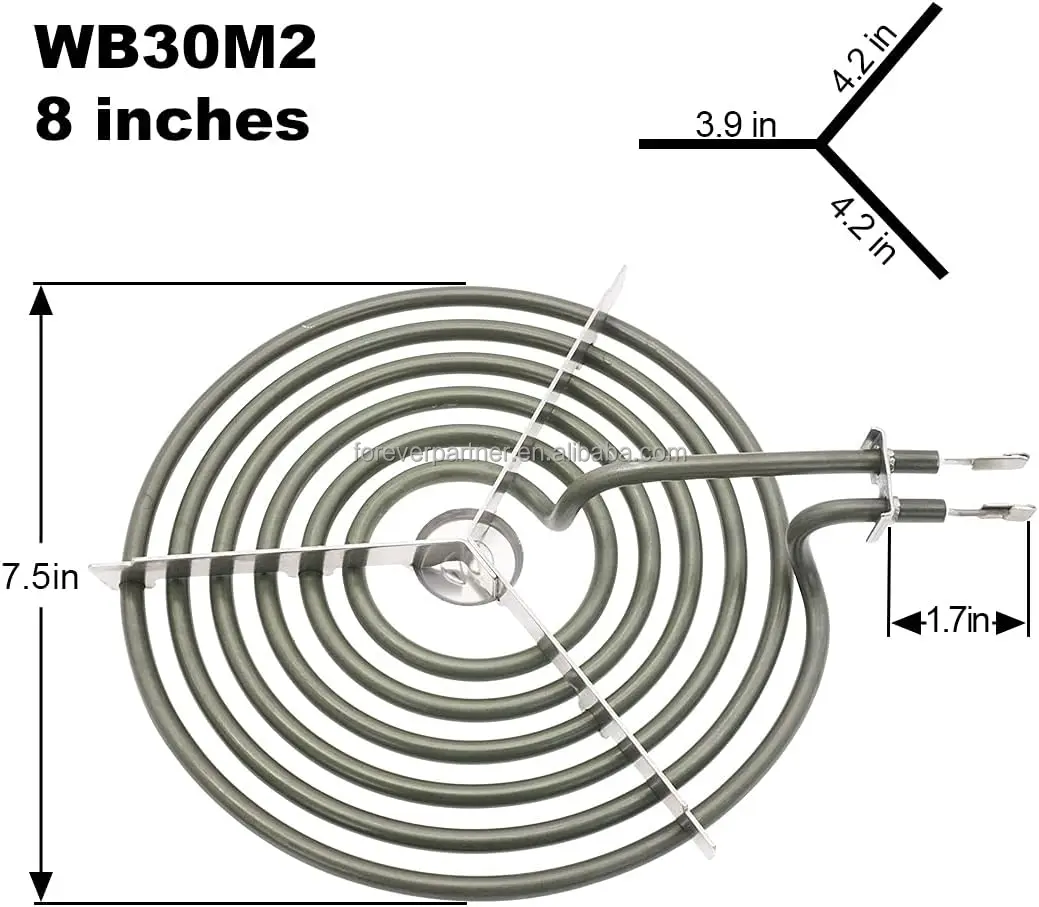 8" Wb30m2 Electric Range Burner Stove Burners Replaces 2797 340524 ...