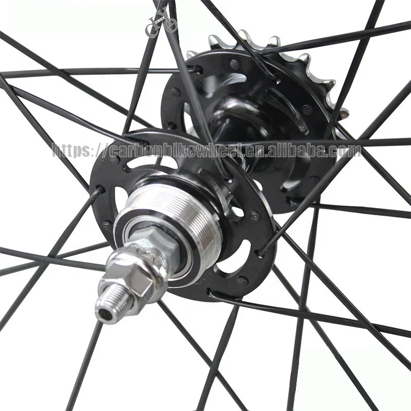 Carbon Fixed Gear Wheelset 700c 88mm Single Speed Fixed Gear Wheel 25mm ...