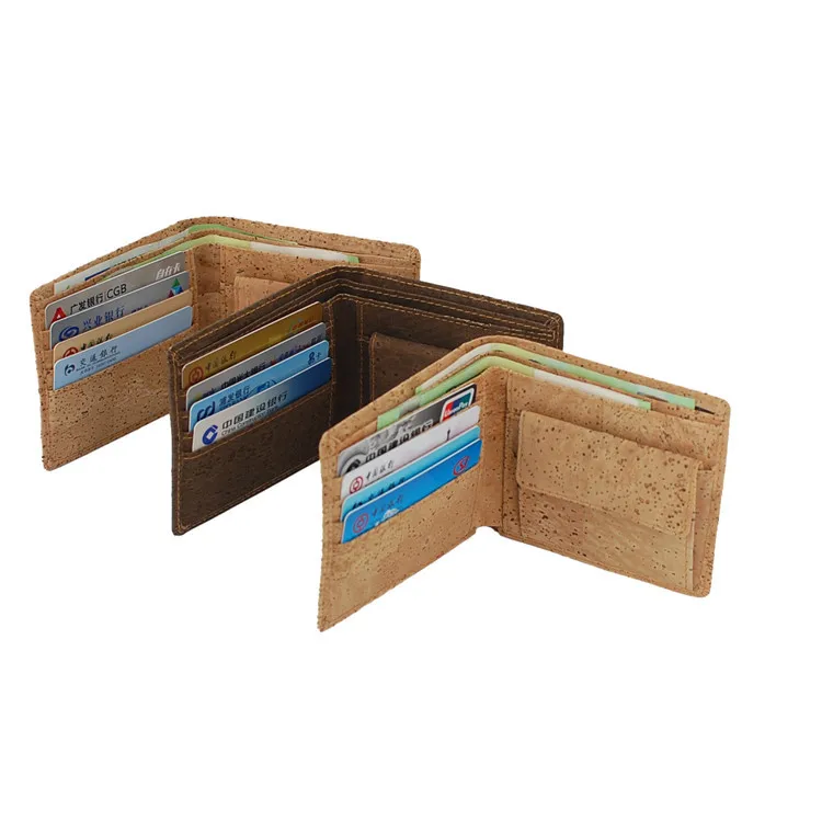 Wholesale Natural Eco Traditional Cork Wallet Portugal Cork Leather ...