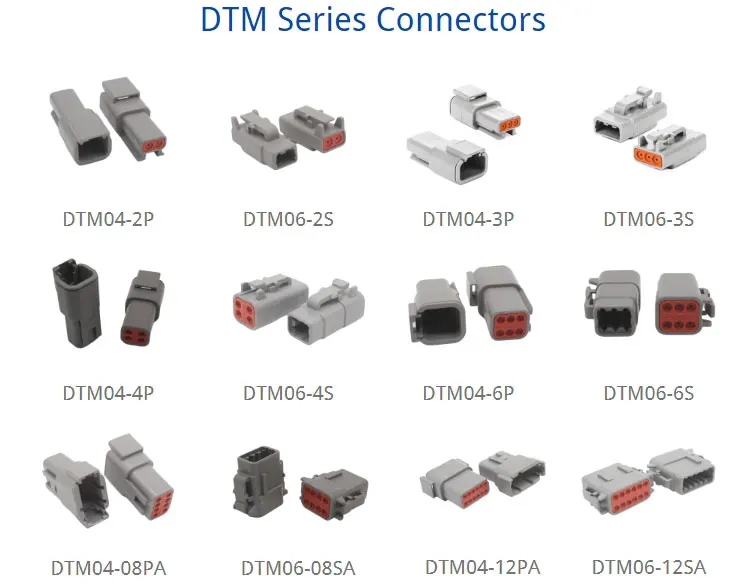 Deutsch Dtm Automotive Connector Dtm04-2p - Buy Dtm04-2p Female ...