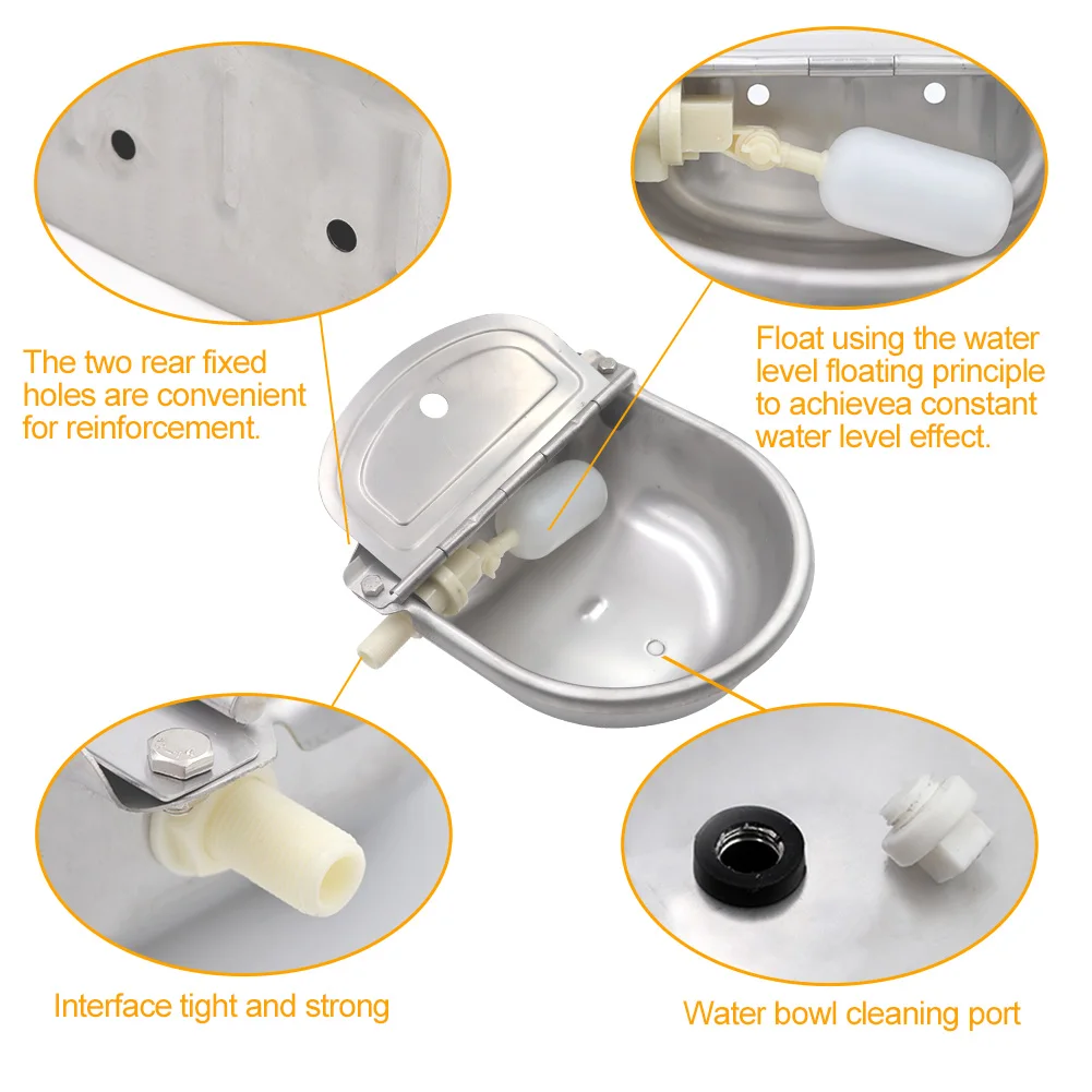 Stainless Steel Animal Water Drinker - Easy Use & Durability