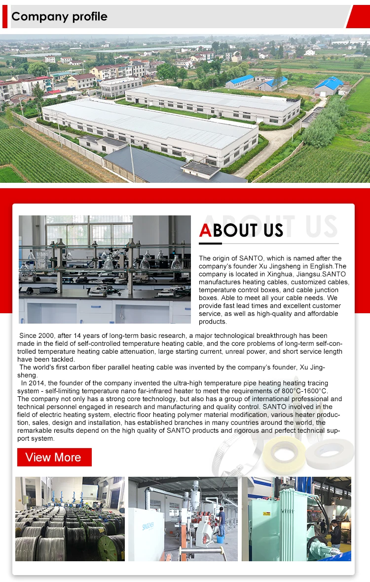 Various Customizations Thermal Control System Resistive Heating Cable ...