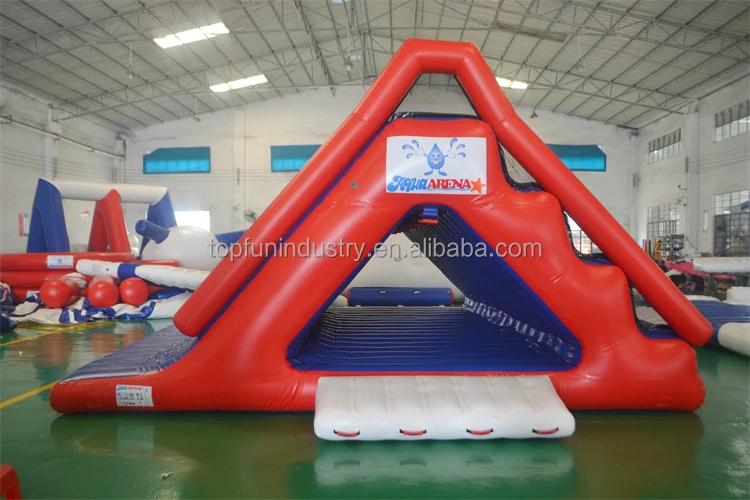 Pvc Triangle Water Floating Platform Inflatable Aqua Tower Slide For ...