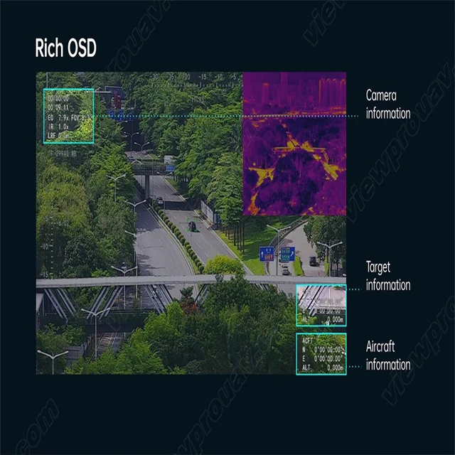 H30t Ai Tracking Thermal Night Vision Camera For Uav & Ir Capability