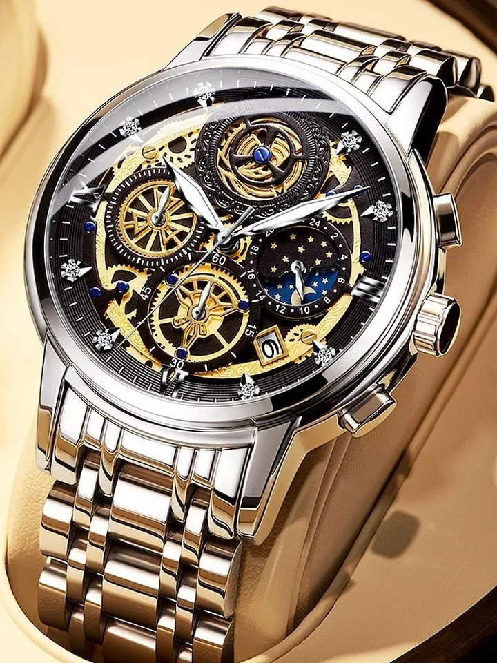 Unique Design Luxury Waterproof Stainless Steel Quartz Analog Fashion ...