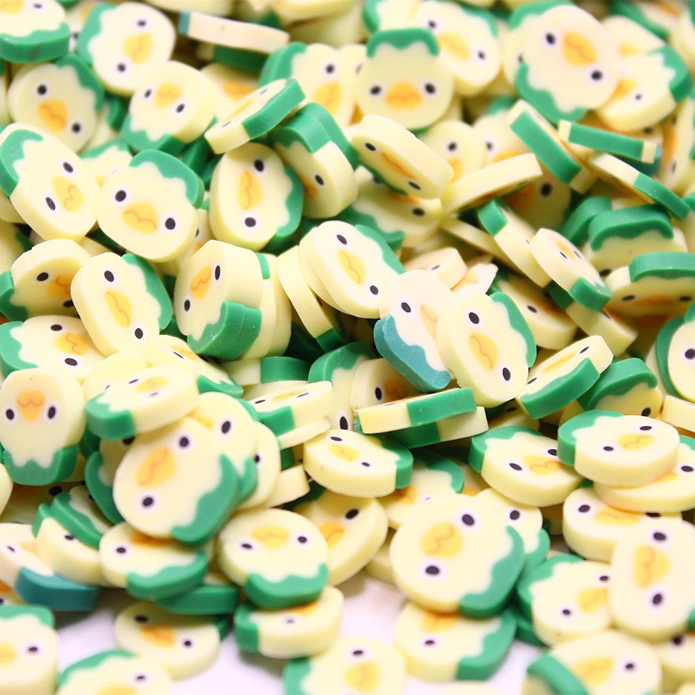 Cartoon Egg Chicken Polymer Clay Animal Series Slices Slime Filling For ...