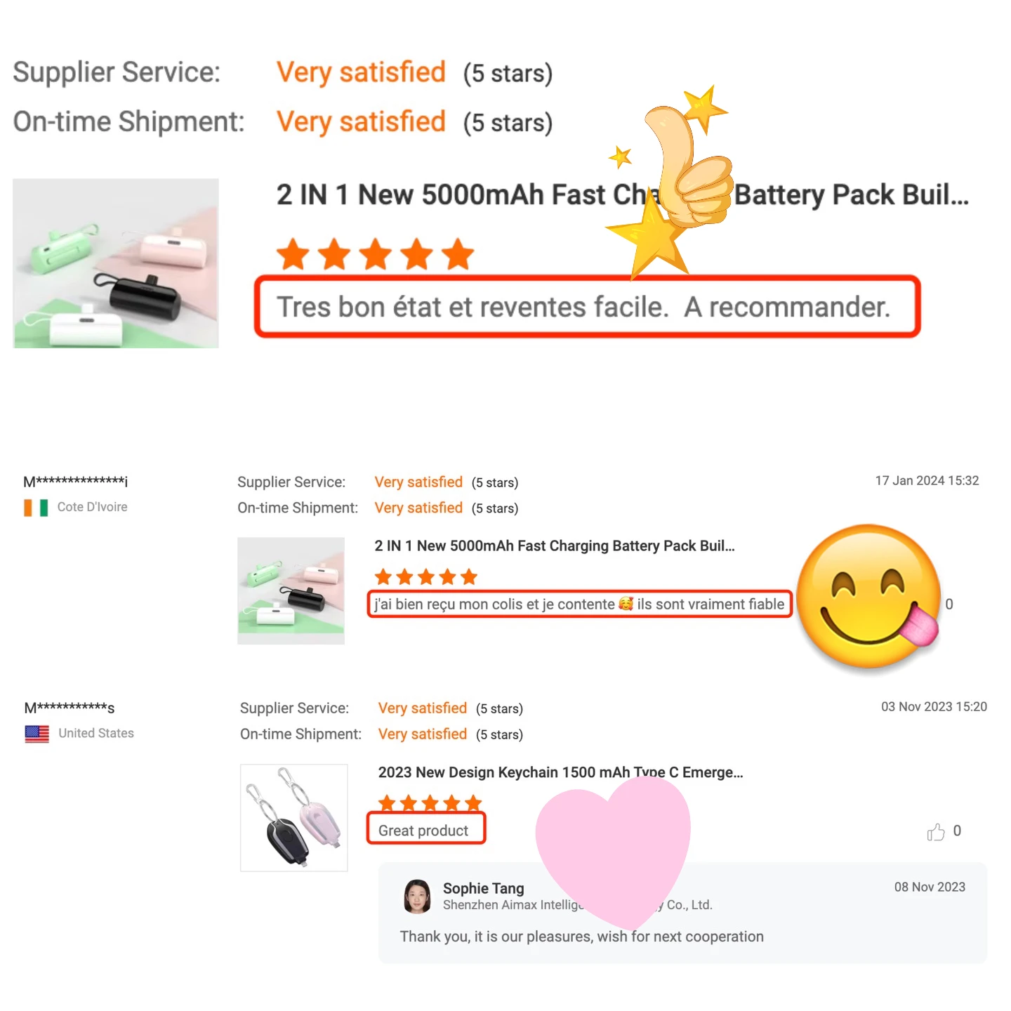 20000mAh Built in 3 Wires Cool DIY Portable Power Bank Box Fast ...