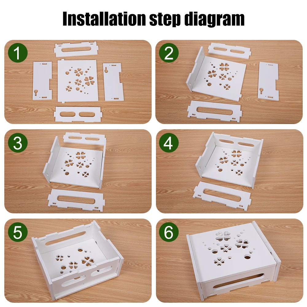 Wifi Router Storage Boxes Cable Power Plug Wire Wall Mounted Floating ...