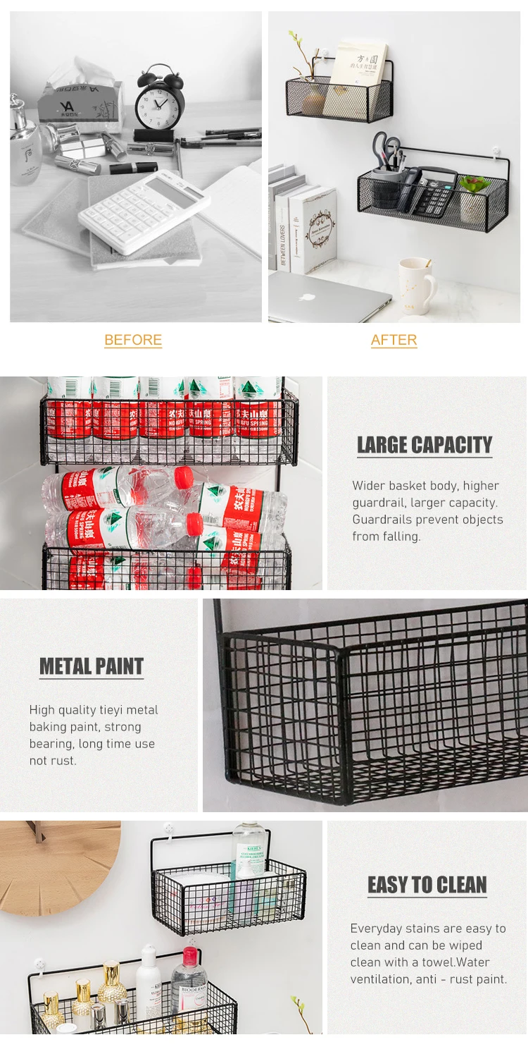 Wall Mounted Metal Restroom Washroom Bathroom Shelf No Drill Storage ...