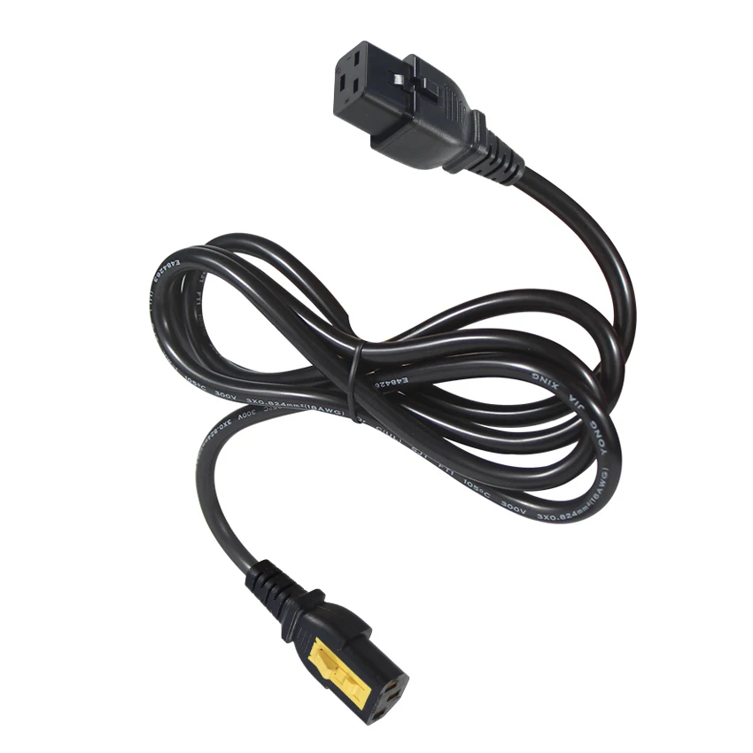 Genuine Iec Socket Locking Cable 60320 320 Plug 6FT Lock c19 C13 ...