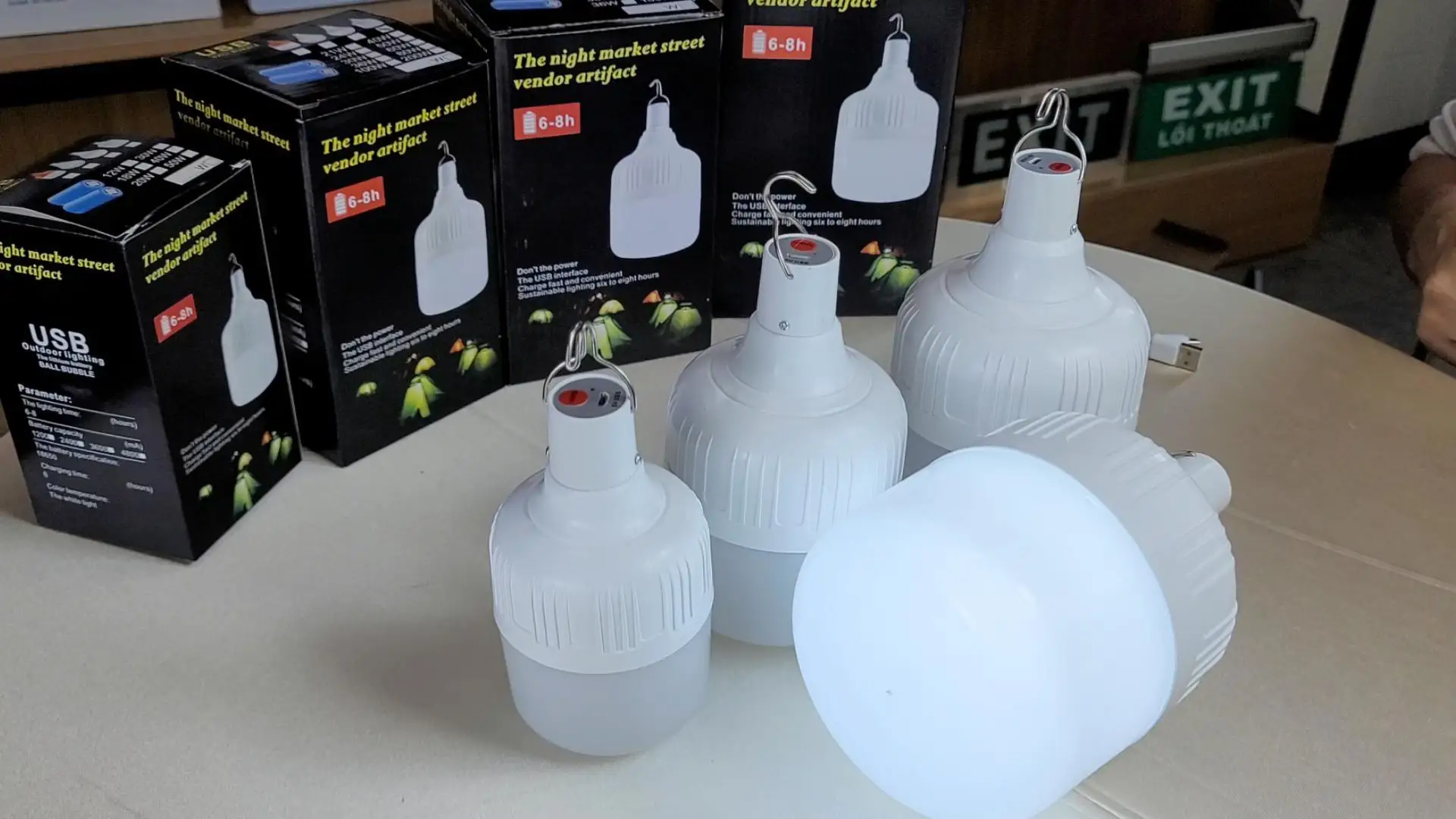 Tent Travel Lighting Outdoor Led Hanging Portable Solar Rechargeable ...