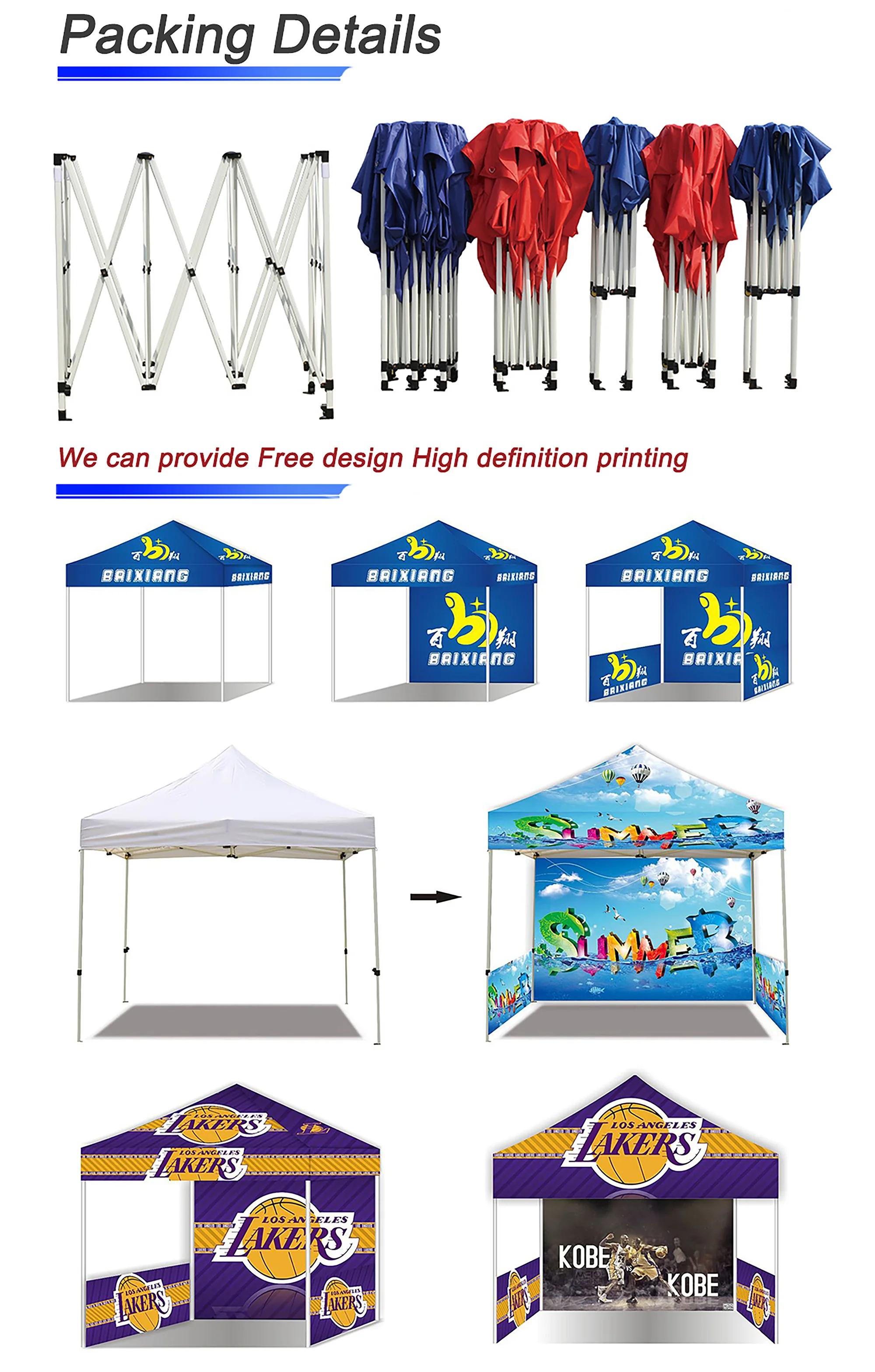 Custom Print Portable Outdoor Exhibition Booth Promotional Trade Show ...