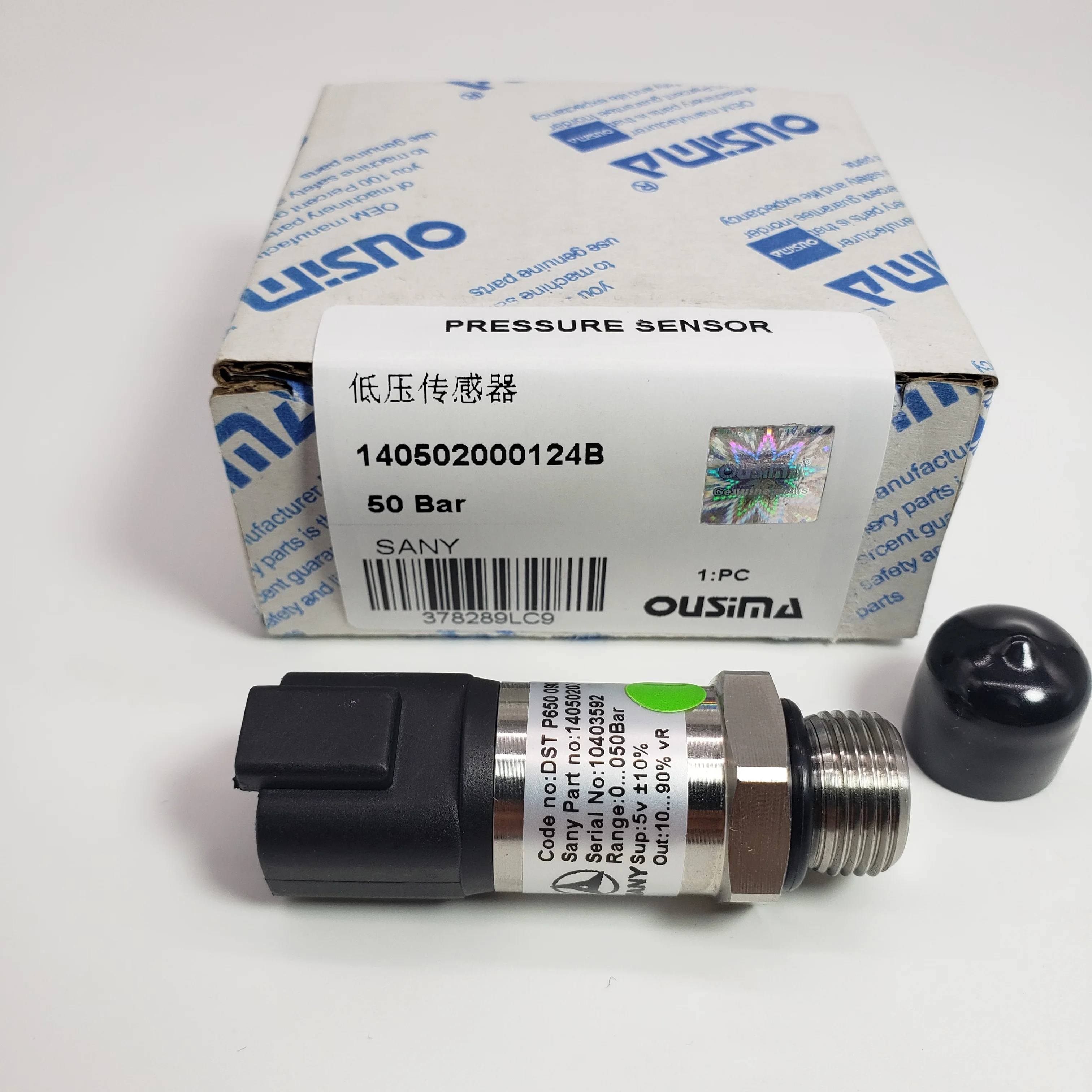 SANY Part Pressure Sensor 140502000124B - 50 Bar Precision