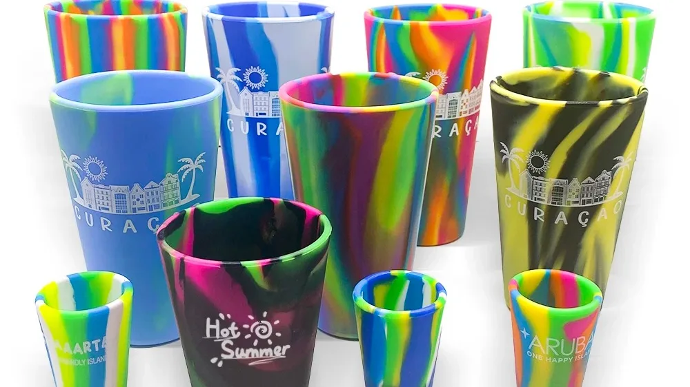 Unbreakable & Reusable Stemless Wine Tumbler Pint Silicone Cup With ...