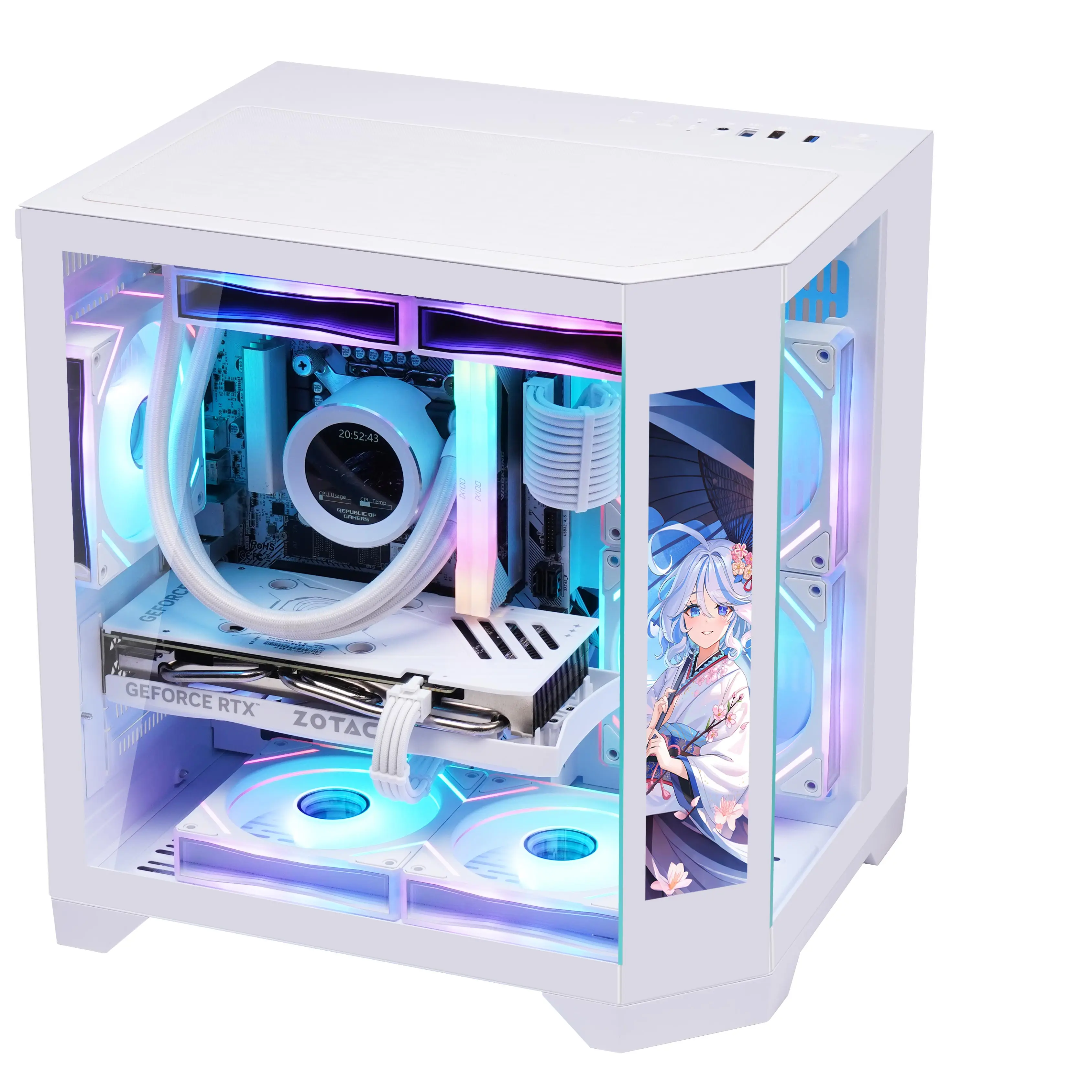 LY Mini Lcd Gaming Computer case 3 Glass Matx Motherboard case Hot Sale ...