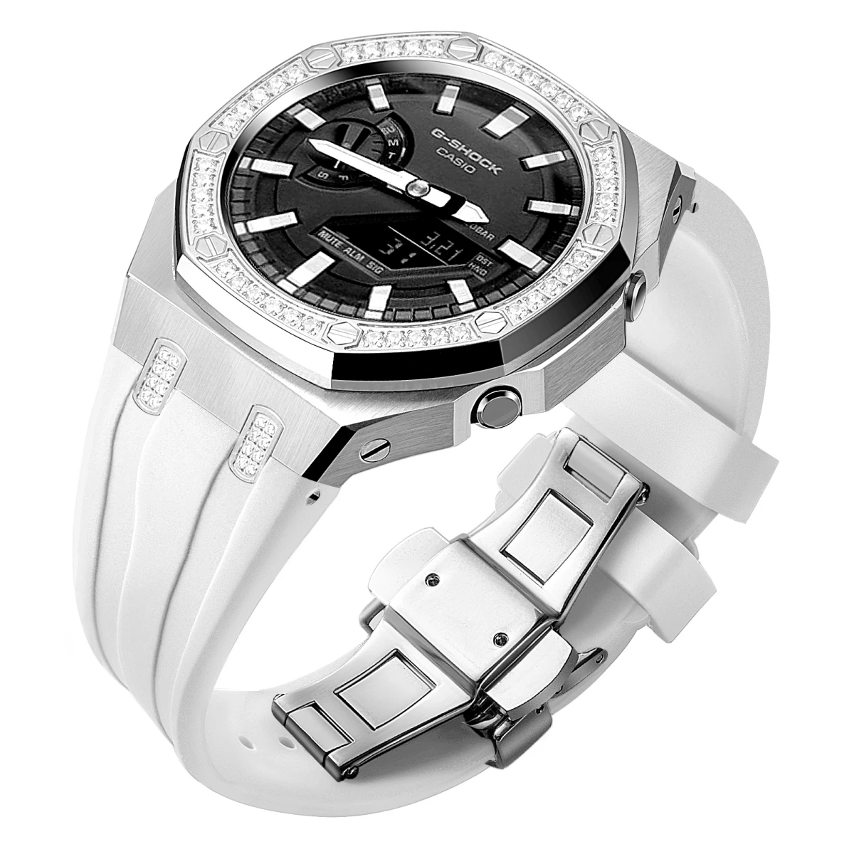 5th Generation Custom Luxury Mod Kit Casioak Ga 2100 Silicone Band ...