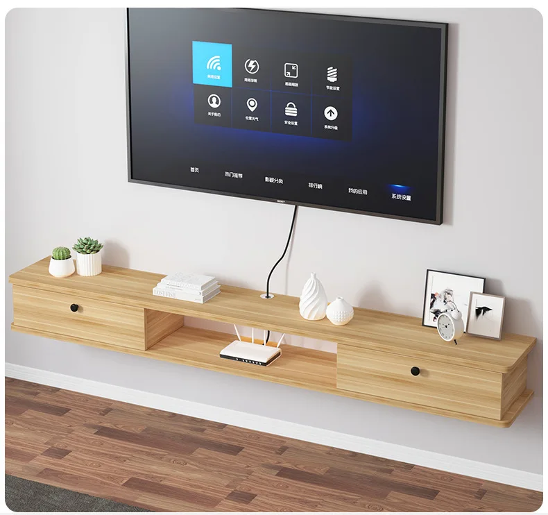 Wall-mounted Suspended Tv Cabinet Modern Minimalist Small Apartment ...